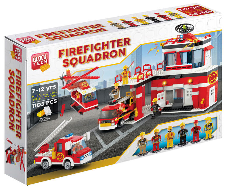 Block Tech - Firefighter Squad: Fire House Response 1103 pc | Toys R Us ...