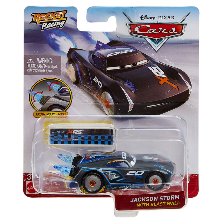 Disney/Pixar Cars XRS Rocket Racing Jackson Storm with Blast Wall ...