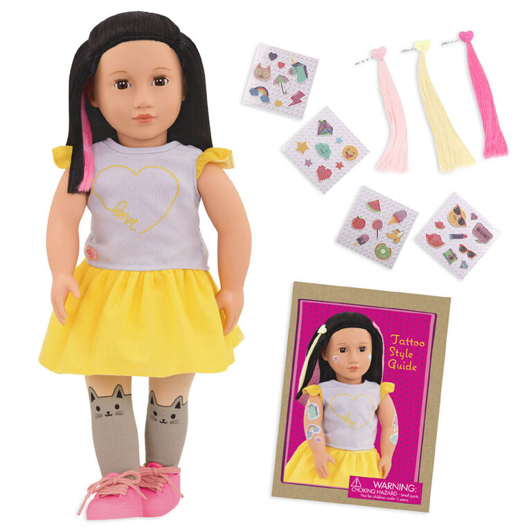 Our Generation, Aisha "Ready To Glow", 18-inch Deco Doll with Glow-in ...