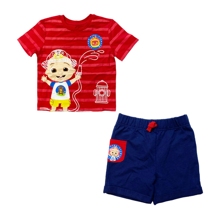 CoComelon - JJ Firefighter Short Set - Red - Size 4T - Toys R Us ...
