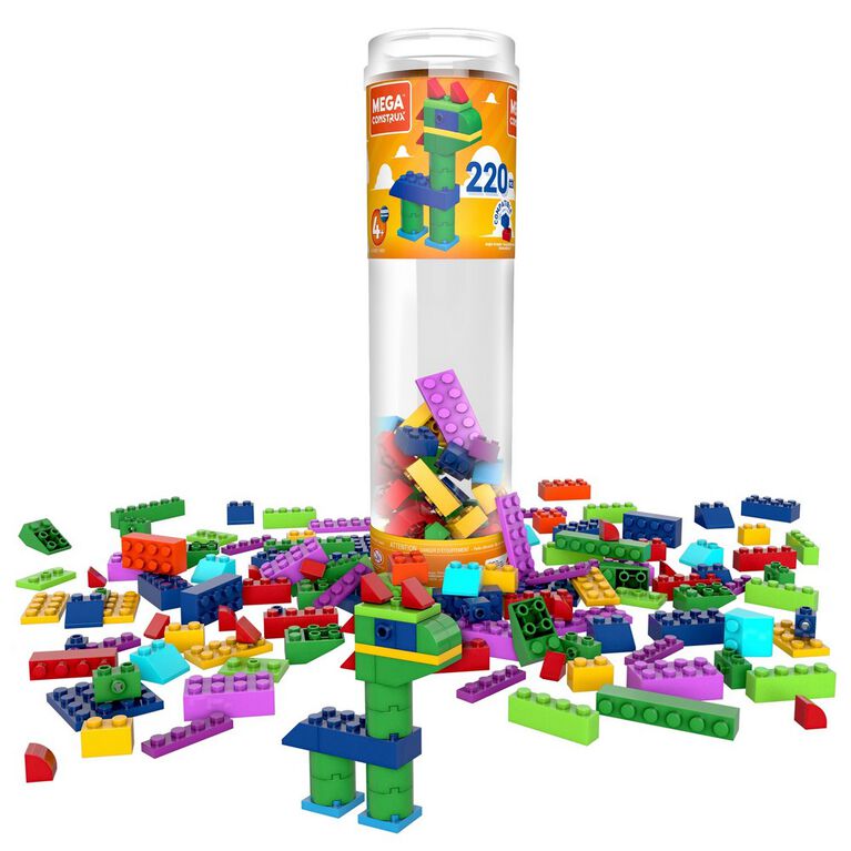 Mega Construx Mega Construx Wonder Builders 220 Piece Building Tube ...