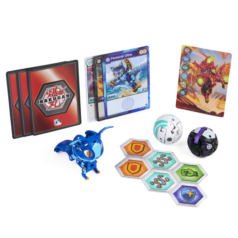 Bakugan Starter Pack 3-Pack, Ferascal Ultra, Geogan Rising Collectible ...