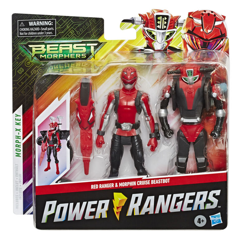 Power Rangers Beast Morphers Red Ranger and Morphin Cruise Beast Bot ...