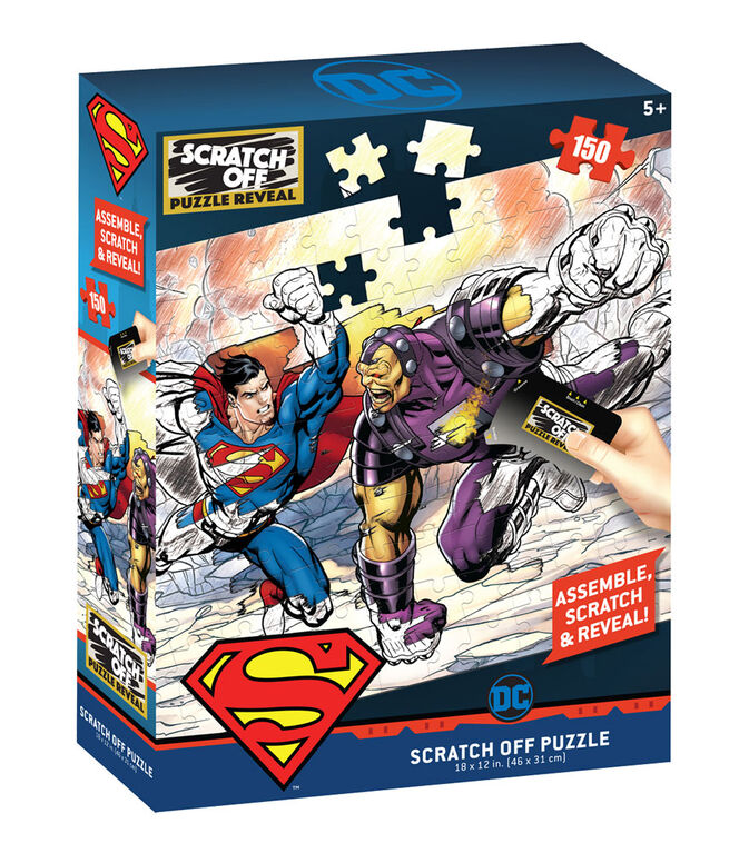 Scratch Off: DC Universe- Superman & Mongul Scratch Puzzle 150pc | Toys ...