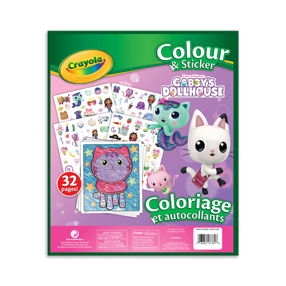 Crayola Colour and Sticker Book, Gabby's Dollhouse | Toys R Us Canada