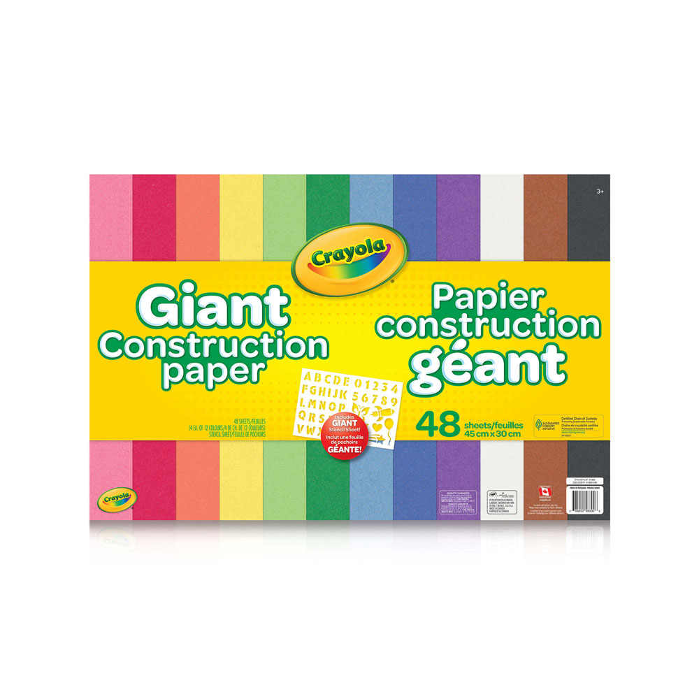 Crayola Giant Construction Paper & Stencil Set | Toys R Us Canada