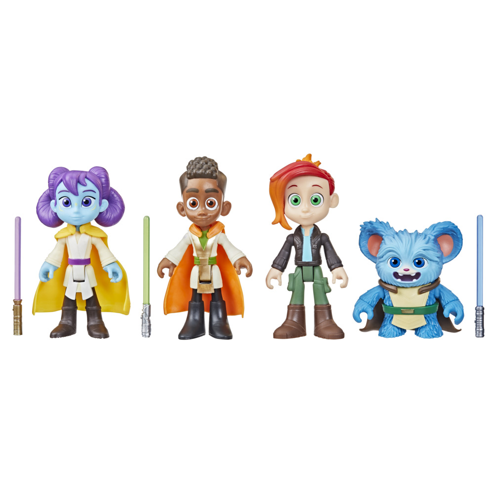 Star Wars Young Jedi Adventures Jedi Hero Collection, 4-Pack Action ...