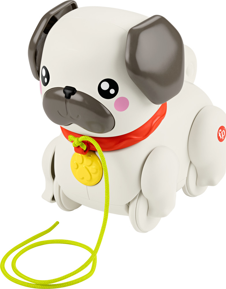 Fisher-Price FP Pets Walk-the-Pup Pug Baby & Toddler Pull Toy with ...