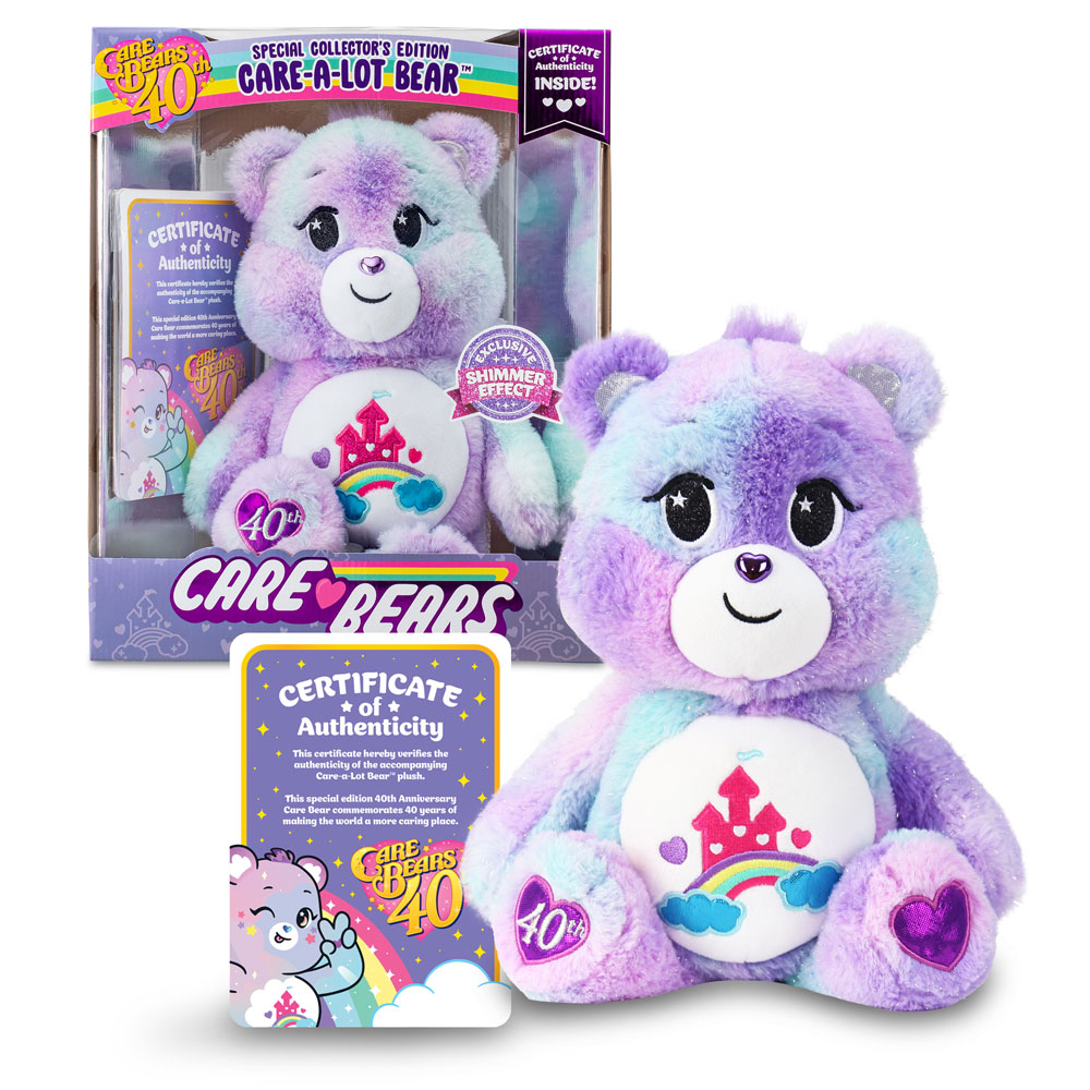 NEW 2022 Care Bears 14" Plush - 40th Anniversary Care-a-Lot Bear - Soft ...