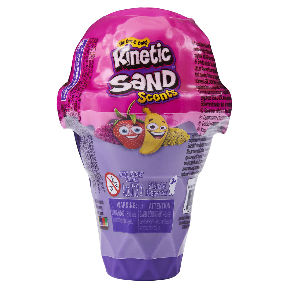 Kinetic Sand Scents, 4oz Ice Cream Cone Container with 2 Colors of All ...