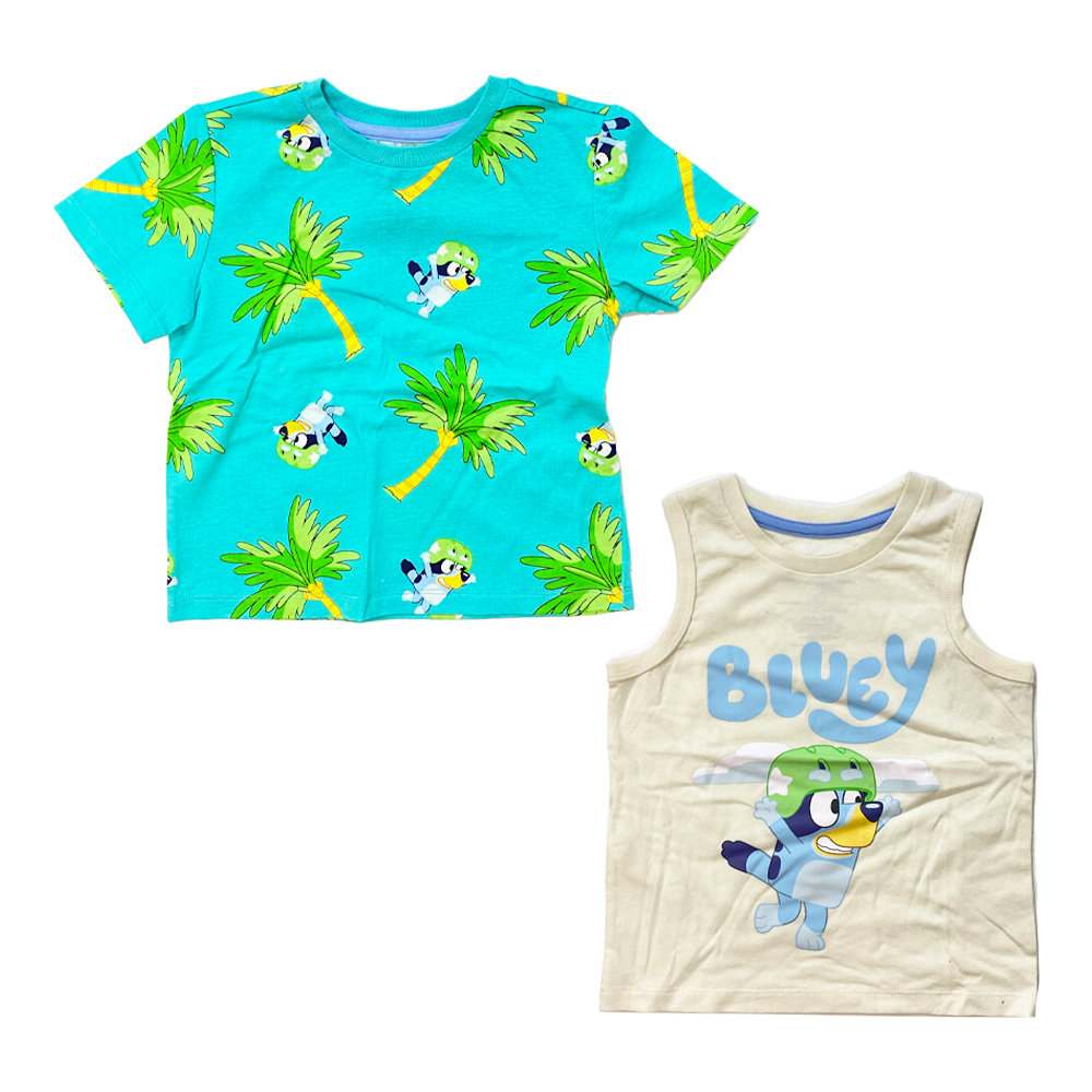 Bluey - Tropical Bluey Tee Set - Aqua / Off White | Babies R Us Canada