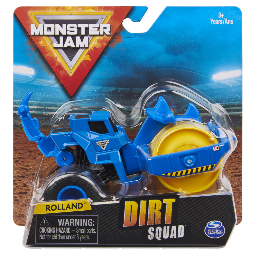Monster Jam, Official Rolland Dirt Squad Steamroller Monster Truck with ...