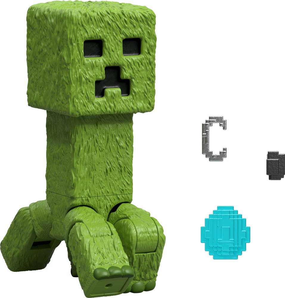 Minecraft Creeper Action Figure & Accessories, 4-inch Toy Set Inspired ...