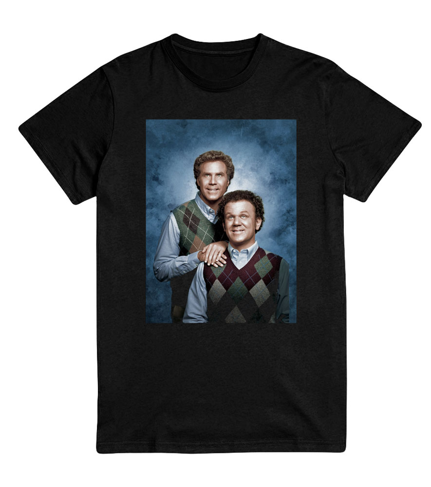 Step Brothers- Portrait Black Tshirt-Medium