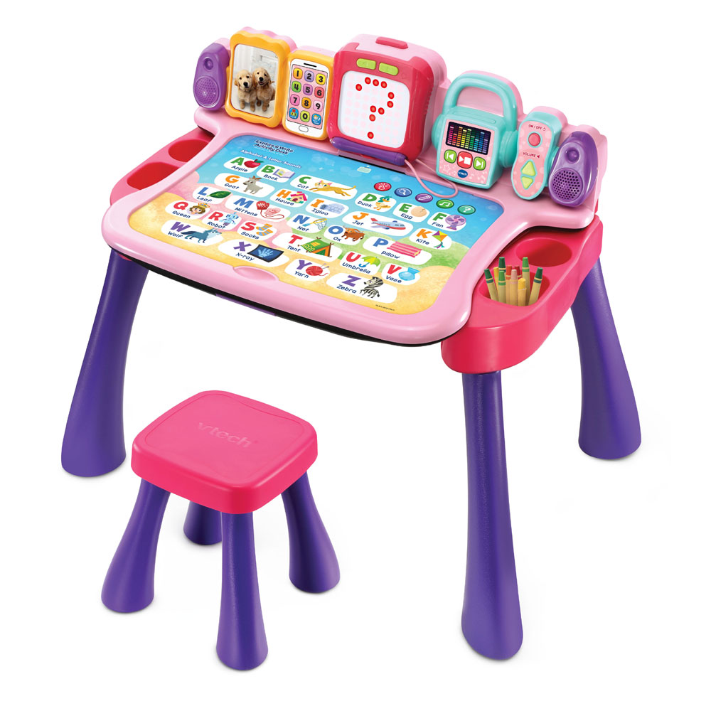 Vtech Explore and Write Activity Desk - Pink - Exclusive - English ...