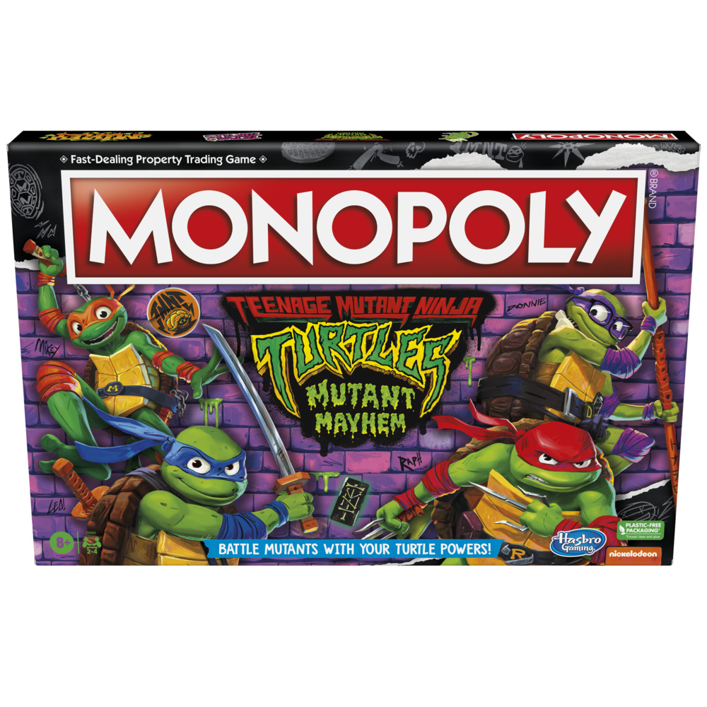 Monopoly Teenage Mutant Ninja Turtles: Mutant Mayhem Edition Board Game ...