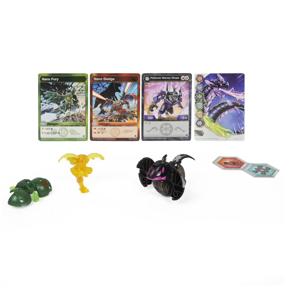 Bakugan Evolutions, Warrior Whale with Nano Fury and Sledge Platinum ...