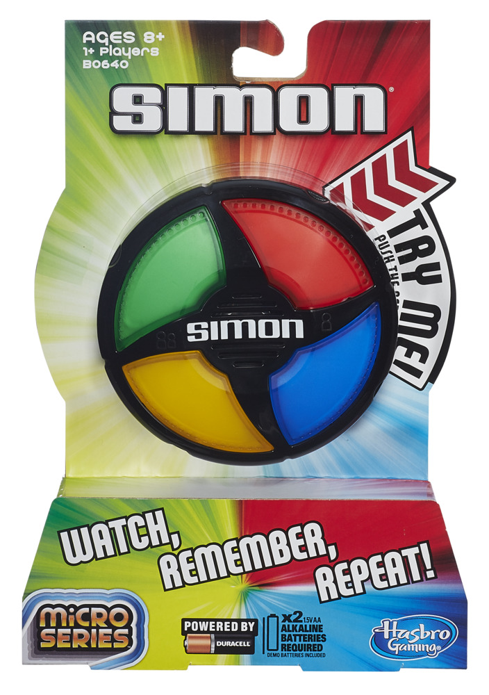 Simon Micro Series Electronic Game, Classic Simon Gameplay in a Compact ...