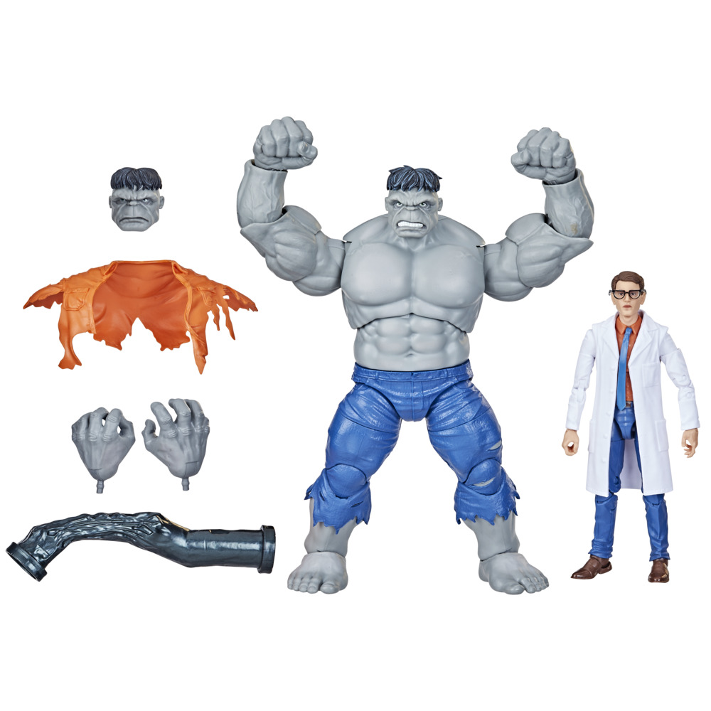 Hasbro Marvel Legends Series Gray Hulk and Dr. Bruce Banner, Avengers ...
