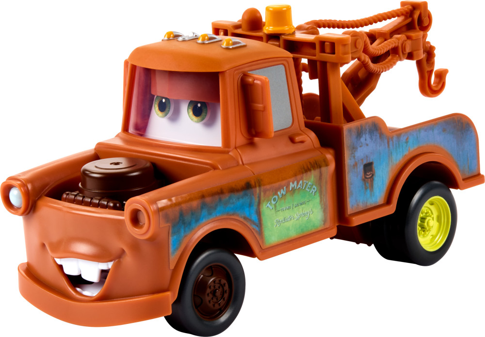 Disney and Pixar Cars Moving Moments Mater Toy Truck with Moving Eyes ...