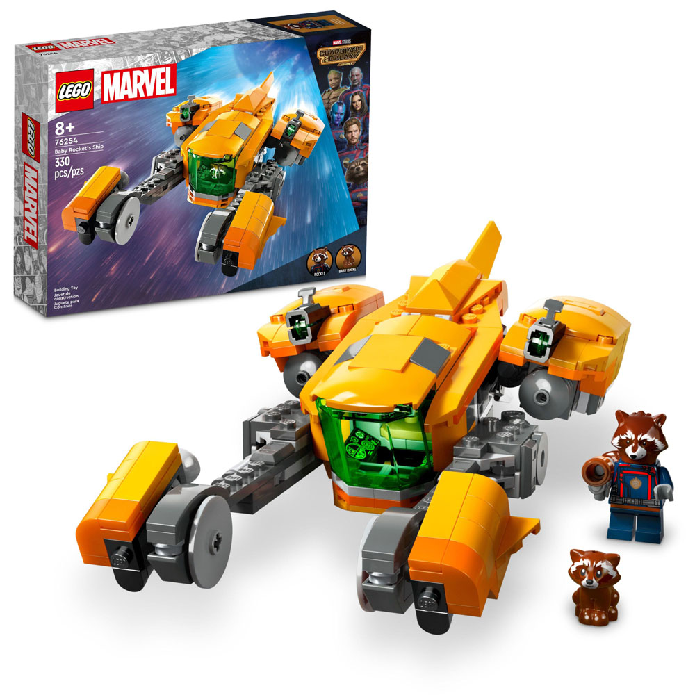 LEGO Marvel Baby Rocket's Ship 76254 Building Toy Set (330 Pieces ...