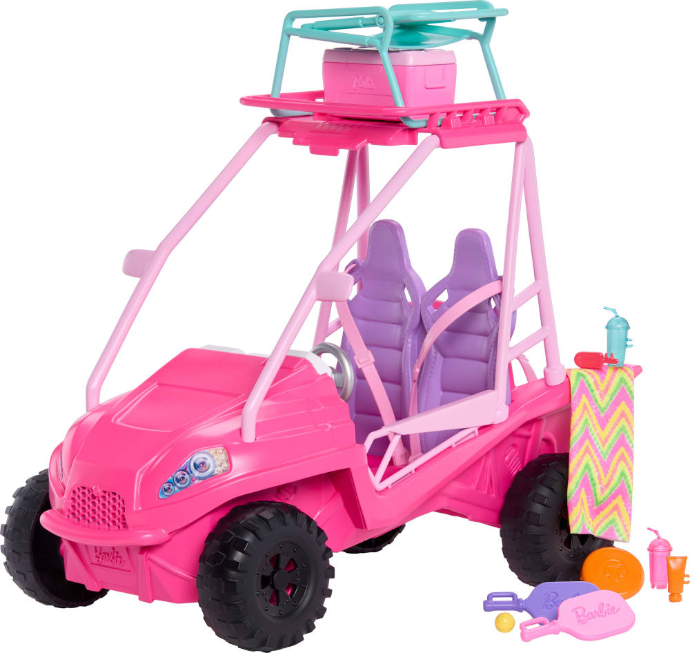 Barbie Mysteries: Beach Detectives Ultimate Beach Buggy Vehicle Playset ...