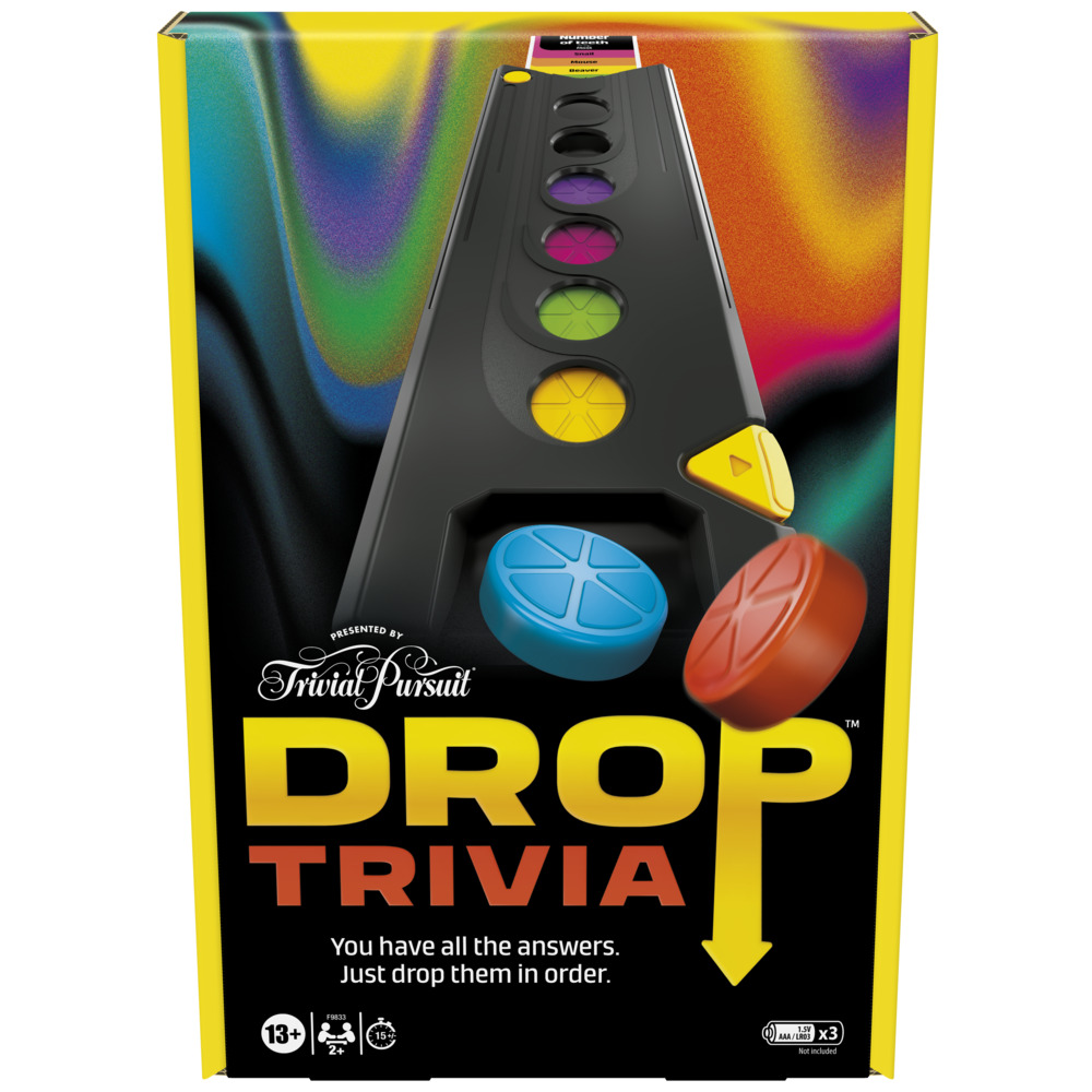Drop Trivia Game, Electronic Party Board Game from Trivial Pursuit ...