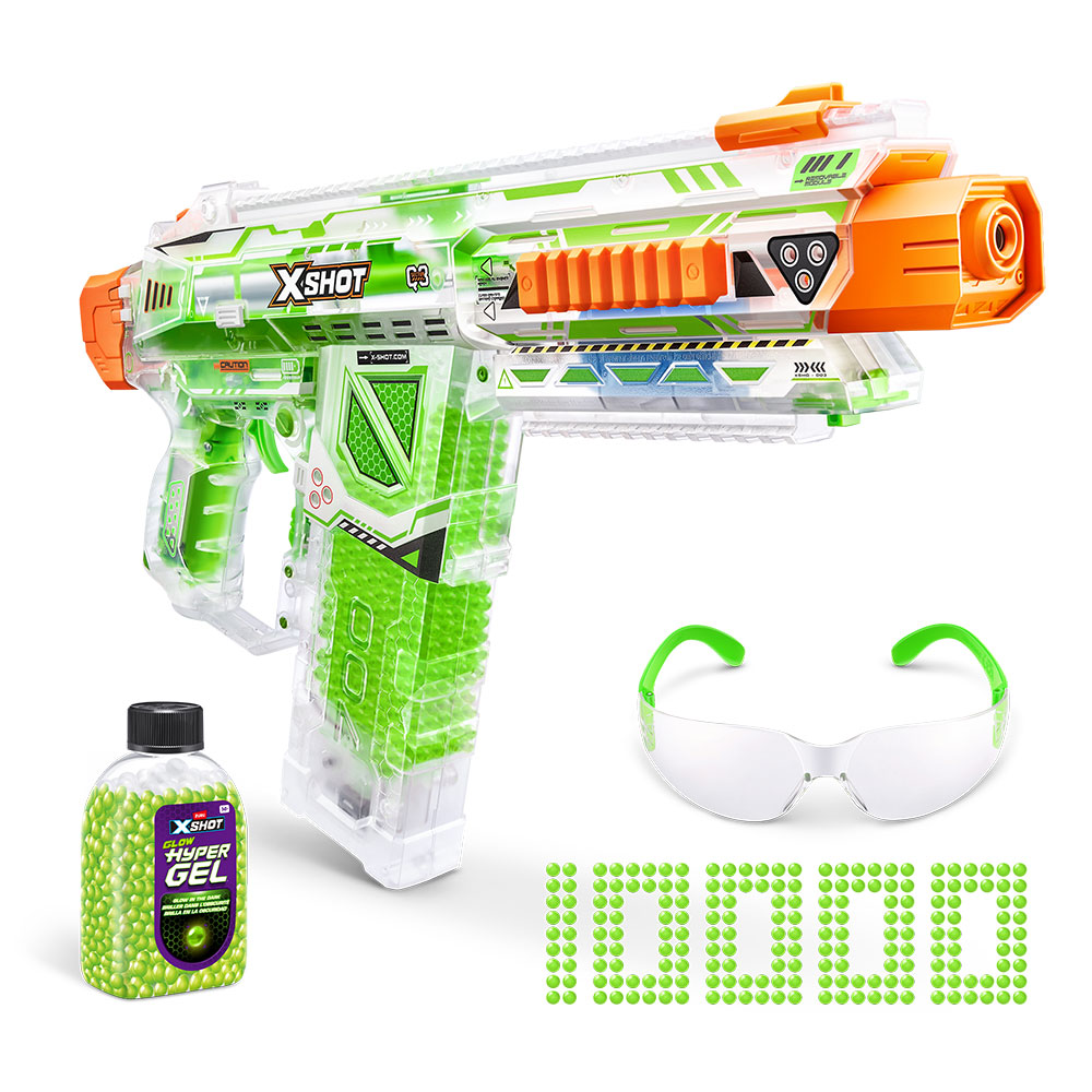 XSHOT Hyper Gel Glow In The Dark Nightmare Blaster (10,000 Glow In The ...