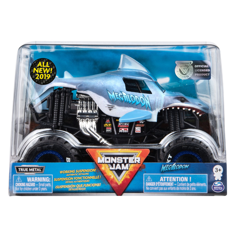 Monster Jam, Official Megalodon Monster Truck, Die-Cast Vehicle, 1:24 ...