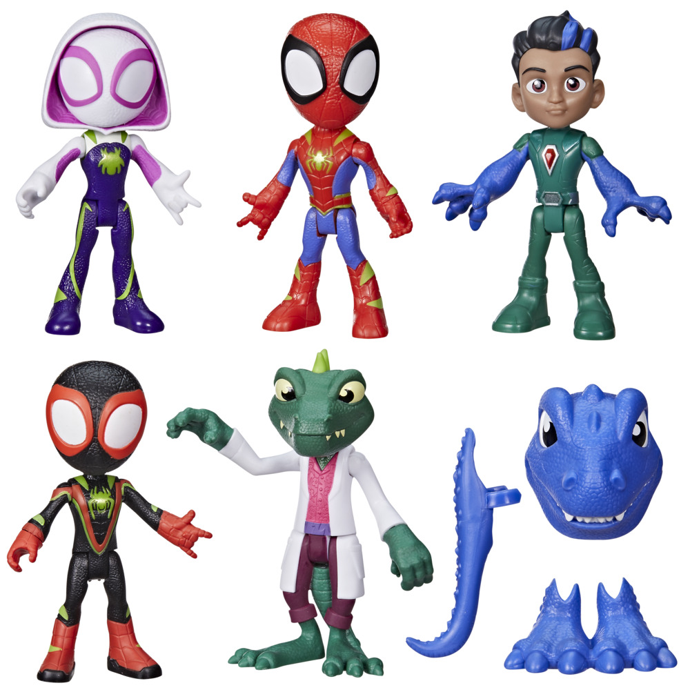 Marvel Spidey and His Amazing Friends Dino-Webs, Dino Heroes & Lizard ...