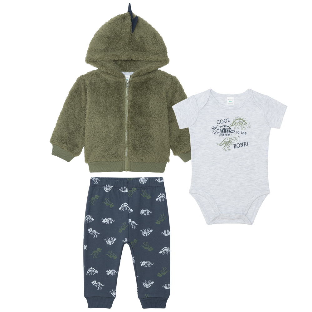PL Baby 3 piece hoodie set olive dino 12M | Babies R Us Canada