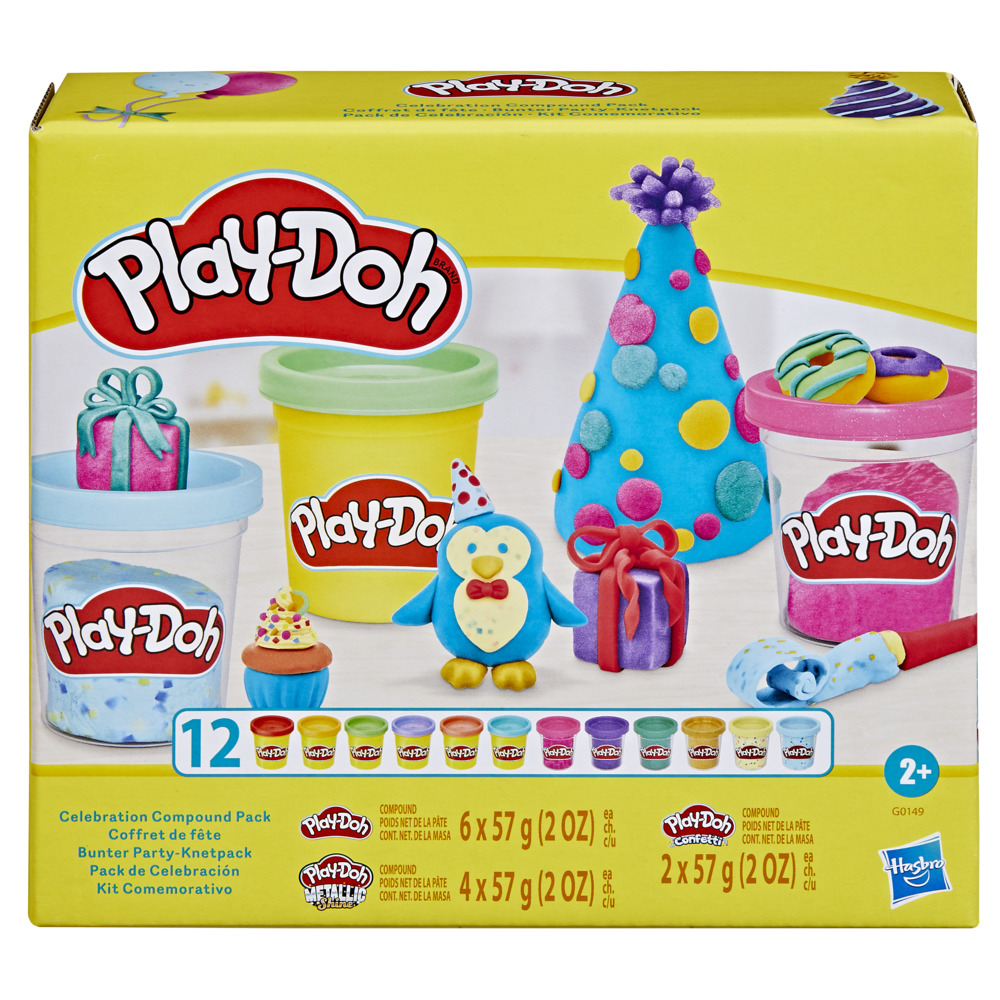Play-Doh 12 Pack Assorted Celebration Compound Arts and Crafts Toys ...