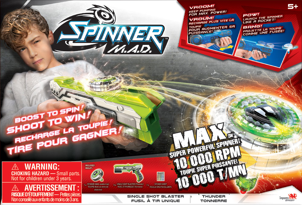 Spinner Mad - Single Shot Blaster - Thunder | Toys R Us Canada