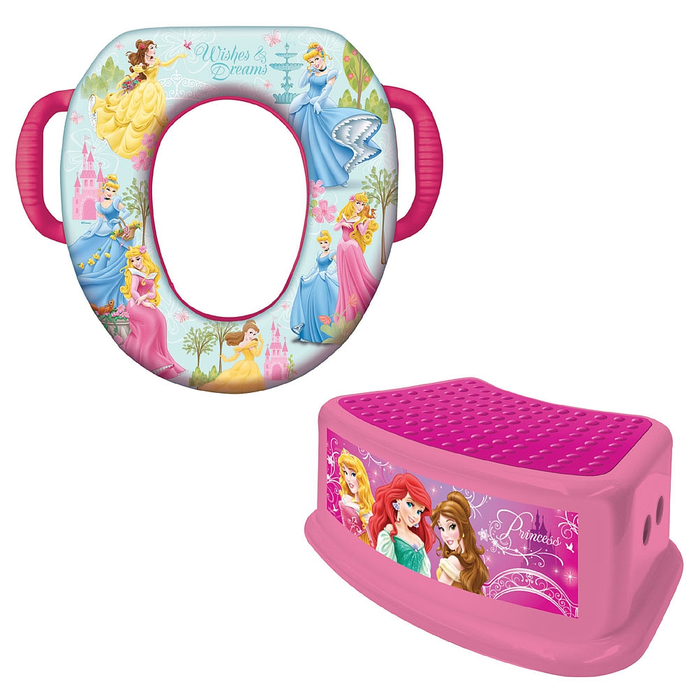 Disney Princess Potty Training Combo Set - Soft Potty & Step Stool ...
