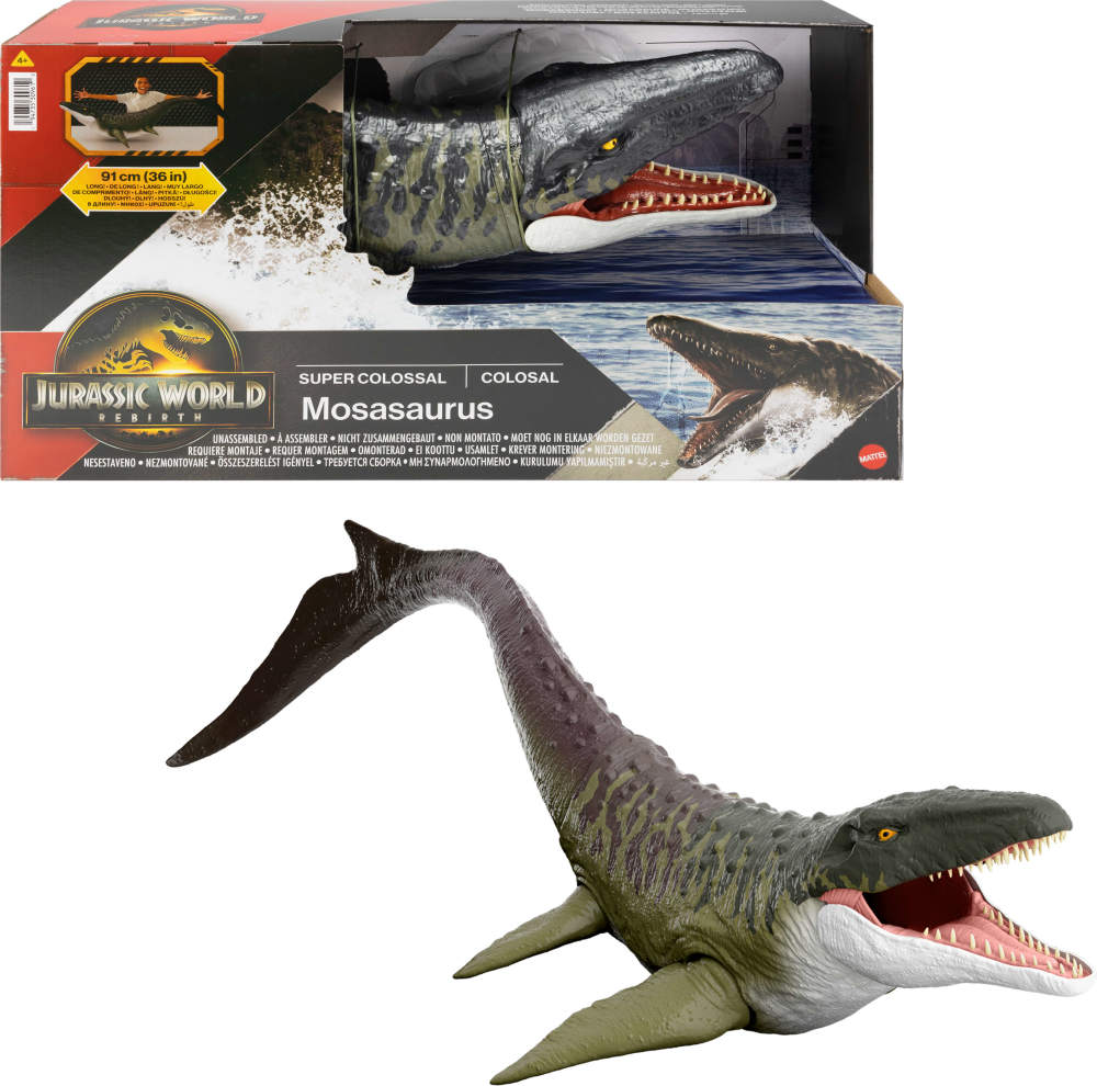 Jurassic World Rebirth Super Colossal Mosasaurus Action Figure ...