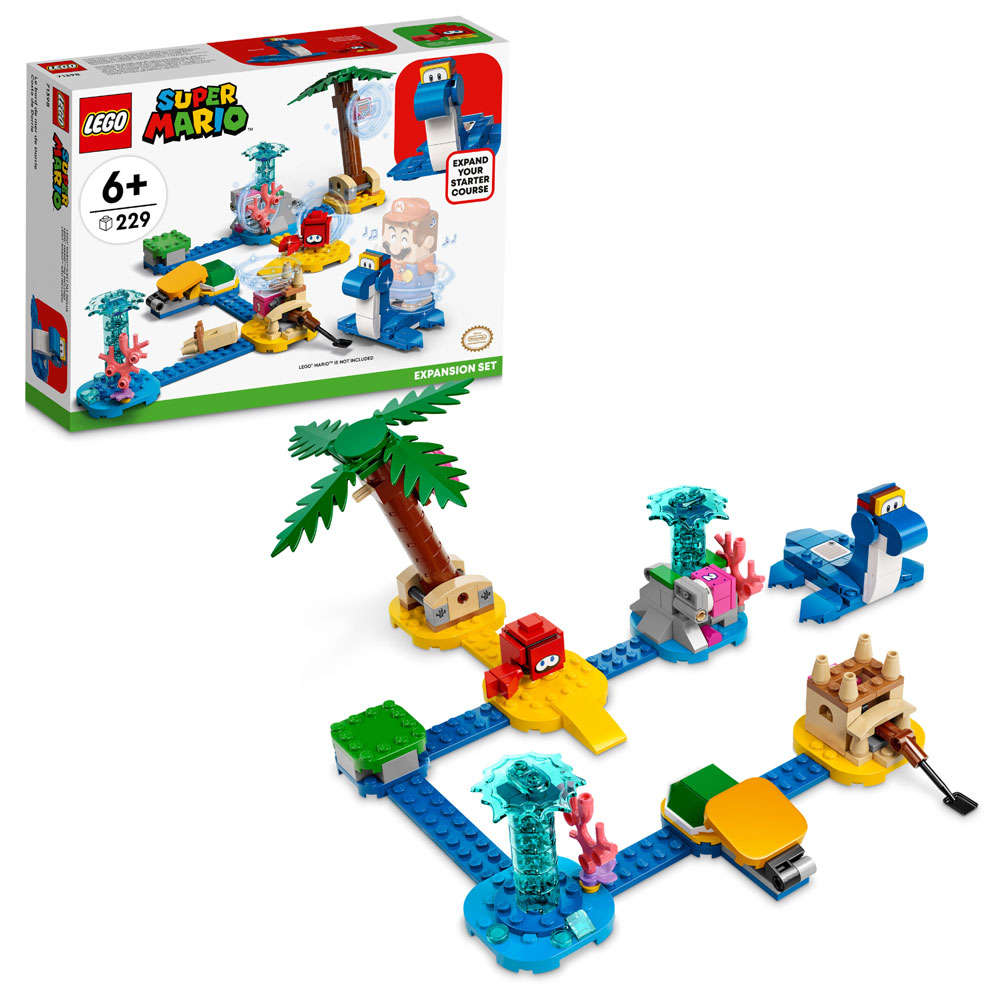 LEGO Super Mario Dorrie's Beachfront Expansion Set 71398 Building Kit ...