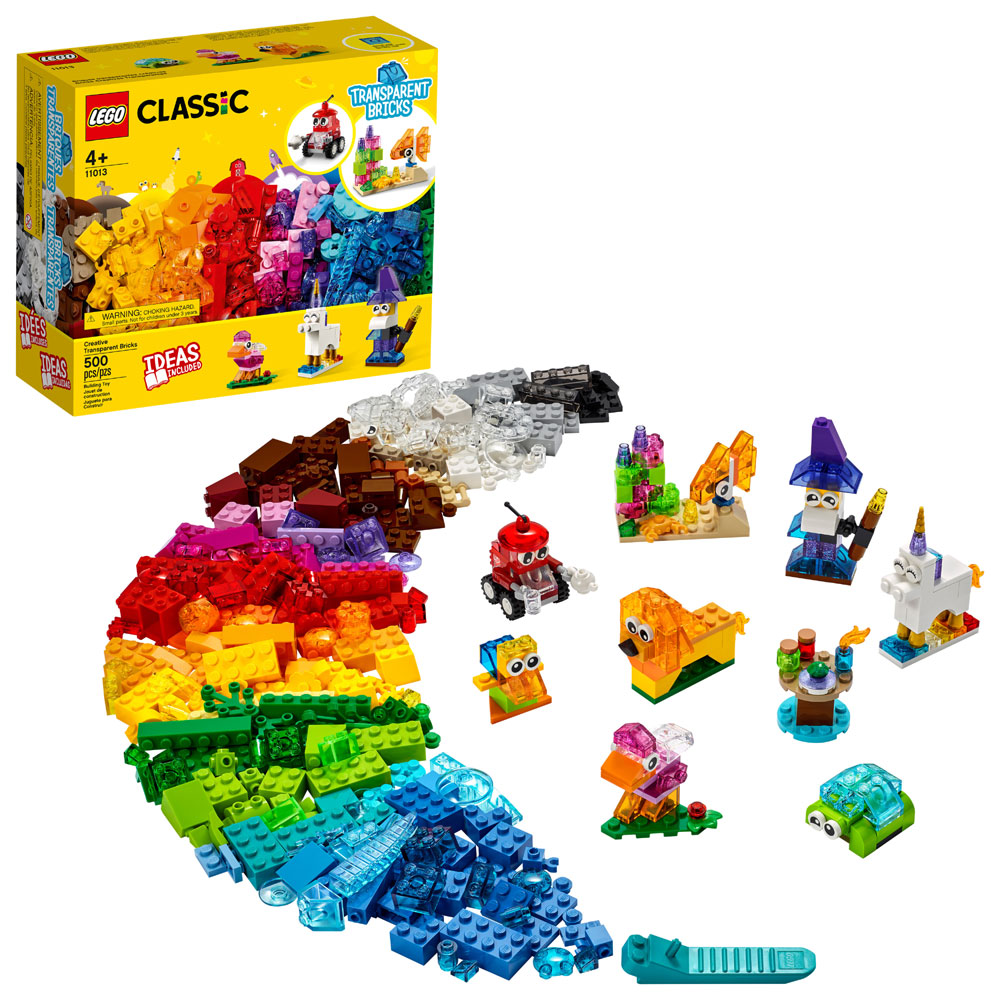 LEGO Classic Creative Transparent Bricks 11013 (500 pieces) | Toys R Us ...