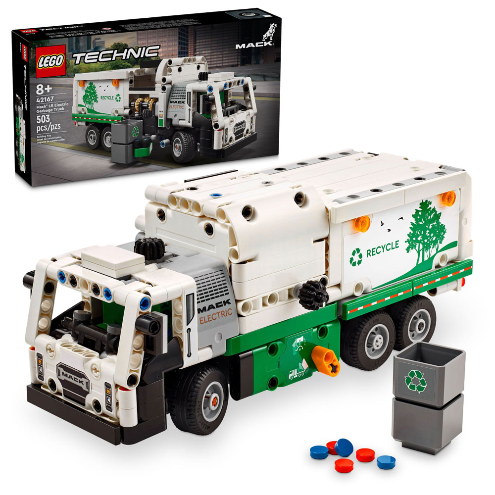 LEGO Technic Mack LR Electric Garbage Truck Toy for Kids 42167 | Toys R ...