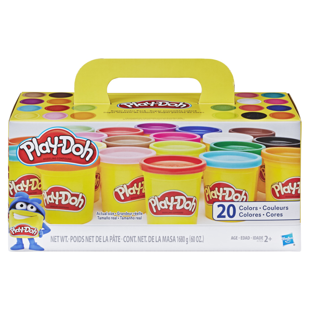 Play-Doh Super Color Pack of 20 Cans - Colours and styles may vary ...