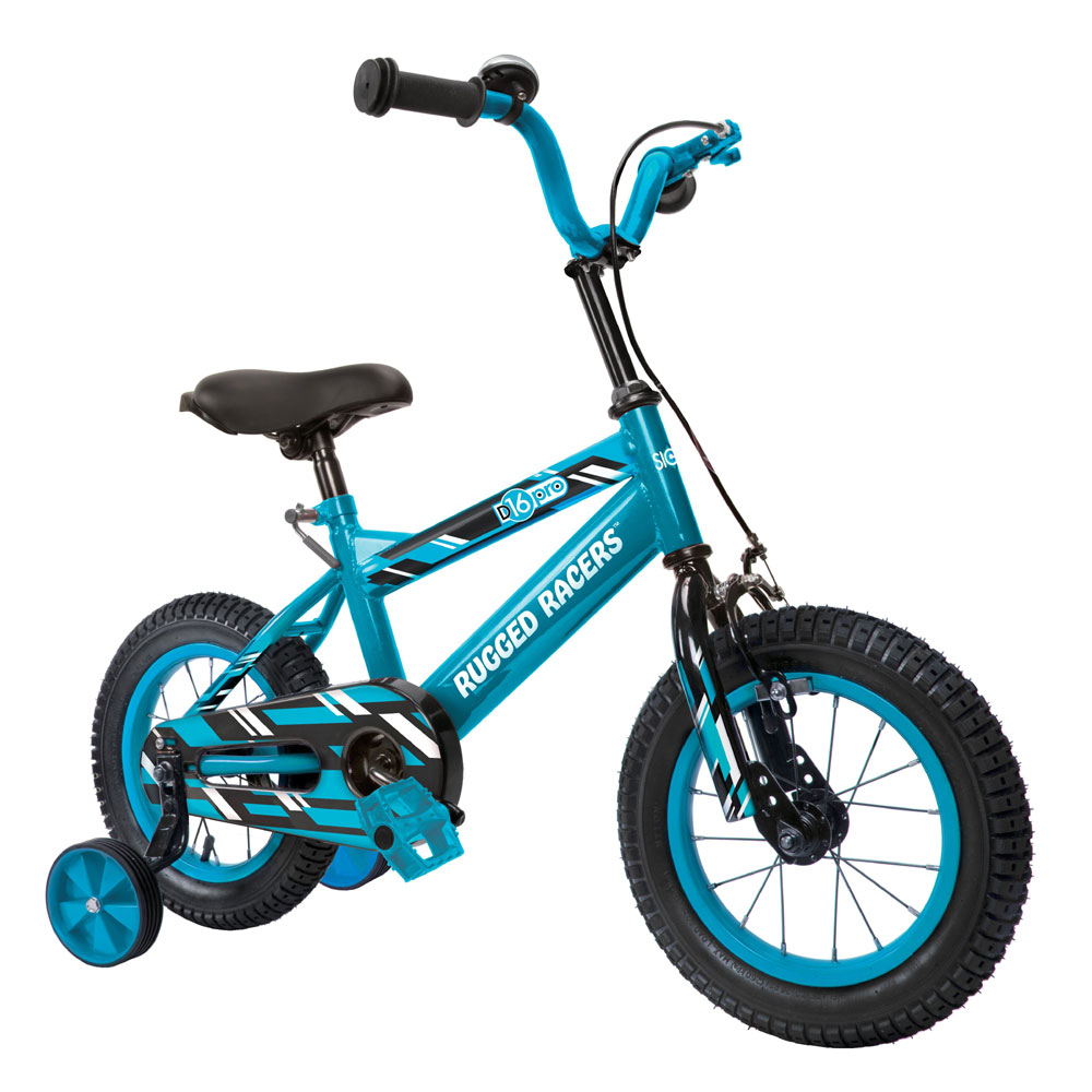 Rugged Racer 16 Inch Kids Bike with Training Wheels- Blue - English ...