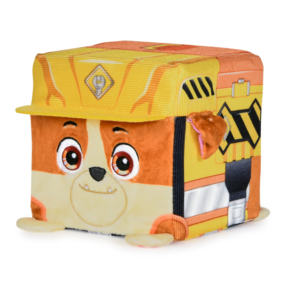 Rubble and Crew Stuffed Animals, Rubble, 4-Inch Cube-Shaped Plush Toy ...