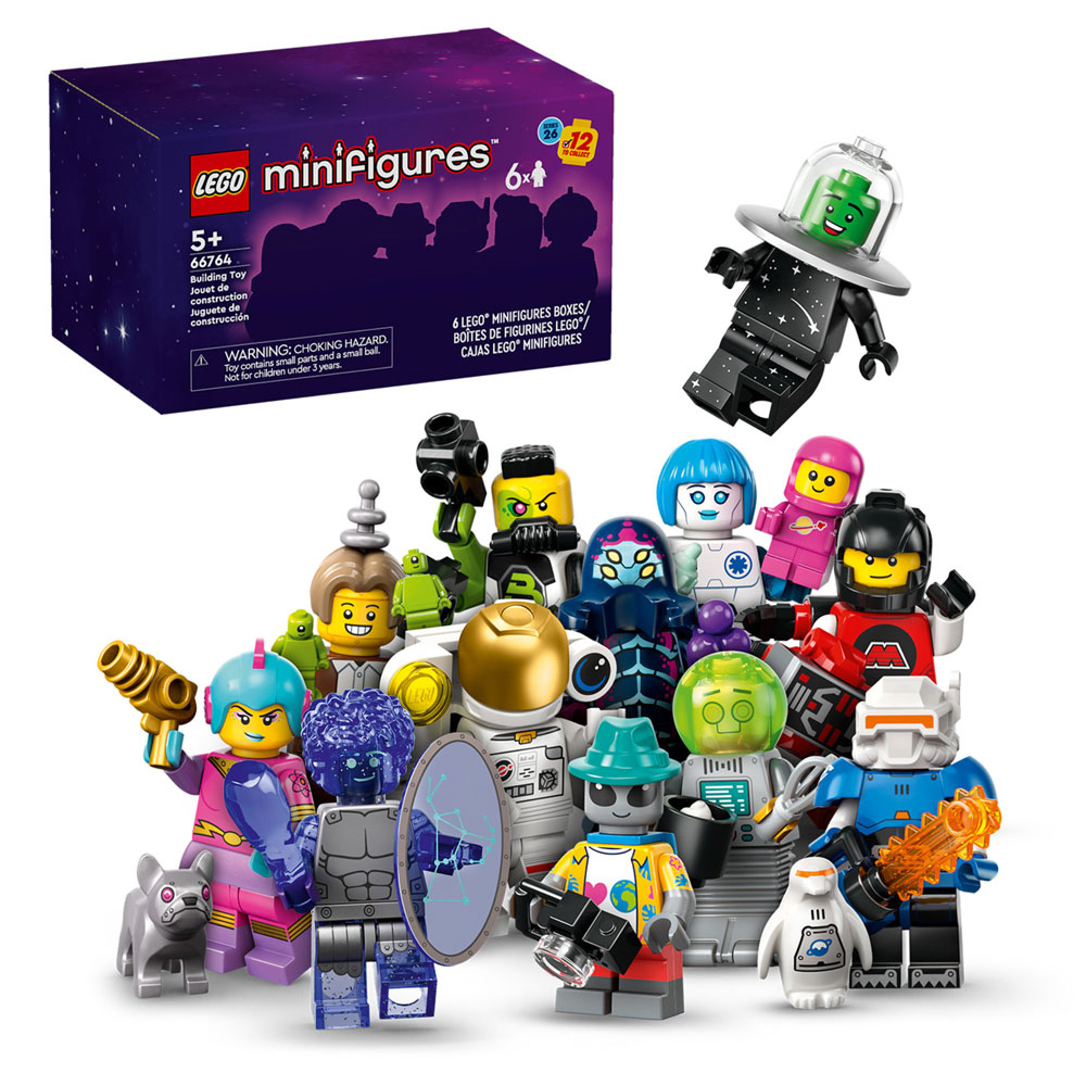 LEGO Minifigures Series 26 Space 6 Pack, Collectible Minifigure Space ...