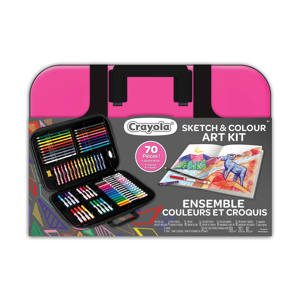 Crayola Sketch & Colour Art Kit - Pink | Toys R Us Canada