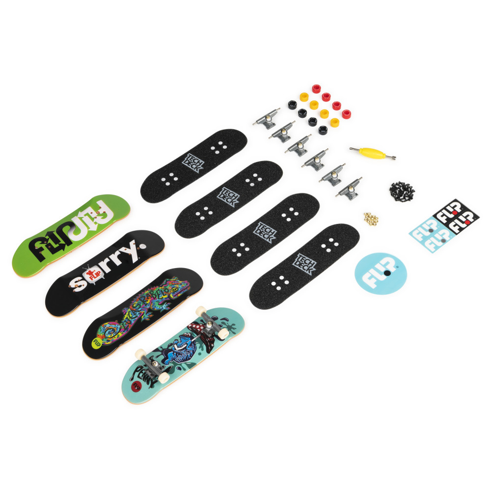 Tech Deck, Ultra DLX Fingerboard 4-Pack, Flip Skateboards, Collectible ...