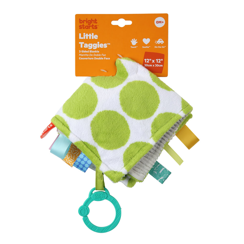 Little Taggies 2-Sided Blankie - Green Dots | Babies R Us Canada