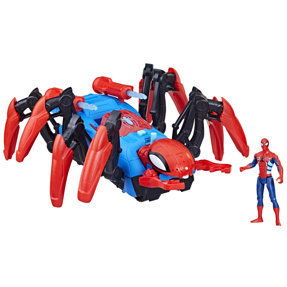 Marvel Spider-Man Crawl 'N Blast Spider, Car Playset with Spider-Man ...