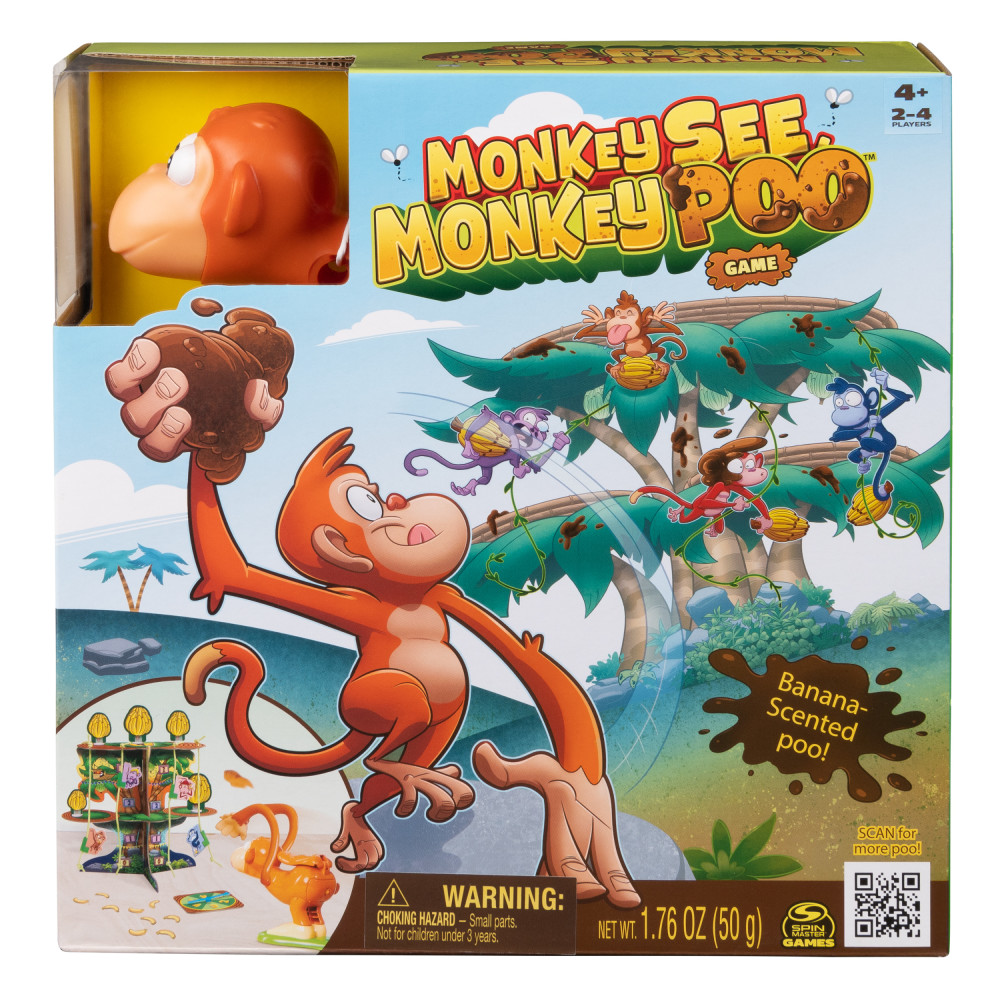 Monkey See Monkey Poo Game for Kids with Banana-Scented Fake Poop, Fun ...