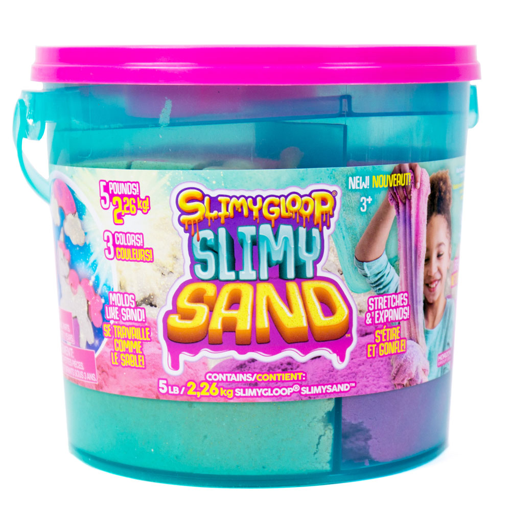 Pink, Purple & White Glitter SLIMYGLOOP SLIMYSAND5 LB. Bucket | Toys R ...