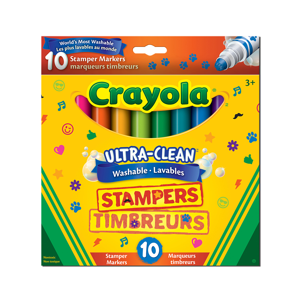 Crayola - 10 ct Ultra-Clean Washable Stamper Markers | Toys R Us Canada