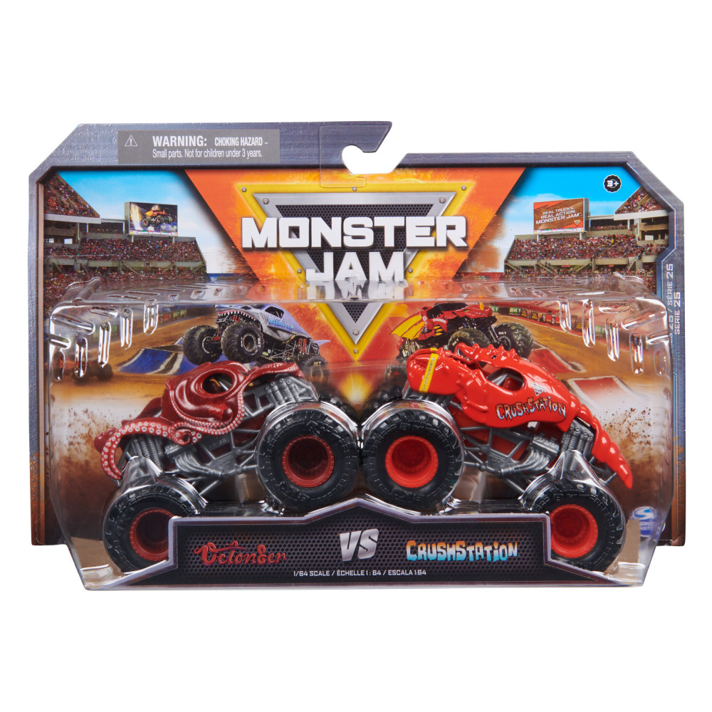 Monster Jam, Official Octon8er Vs. Crushstation Die-Cast Monster Trucks ...